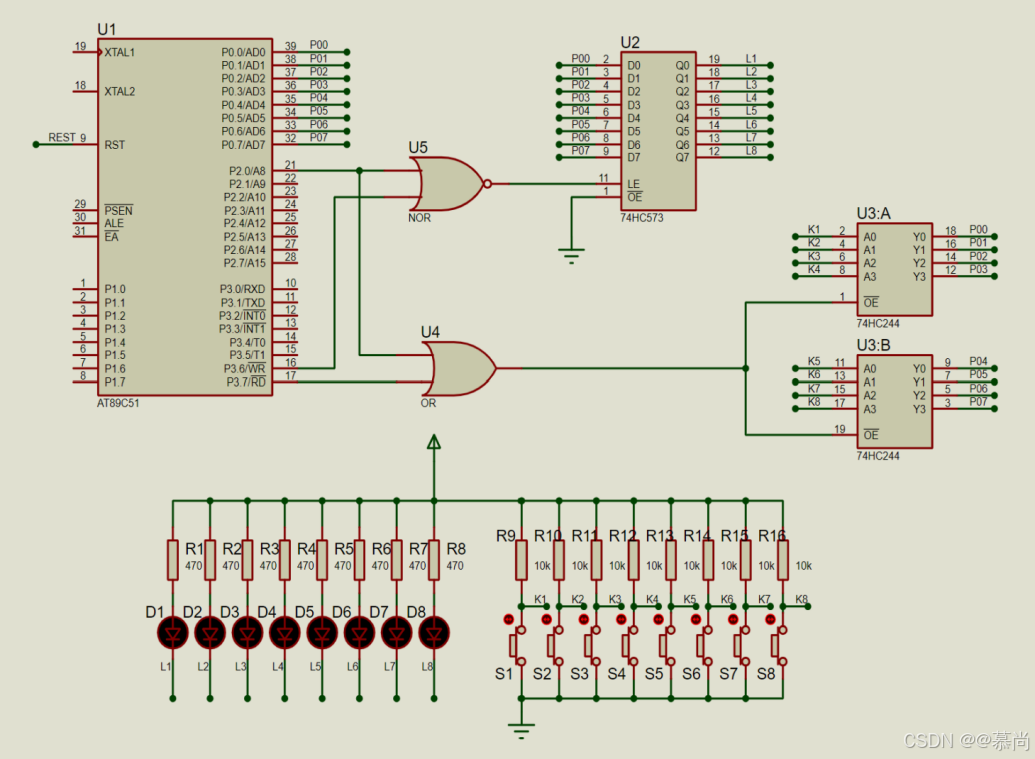51单片机通过74芯片连接按键和发光二极管_74hc244工作原理详解-CSDN博客