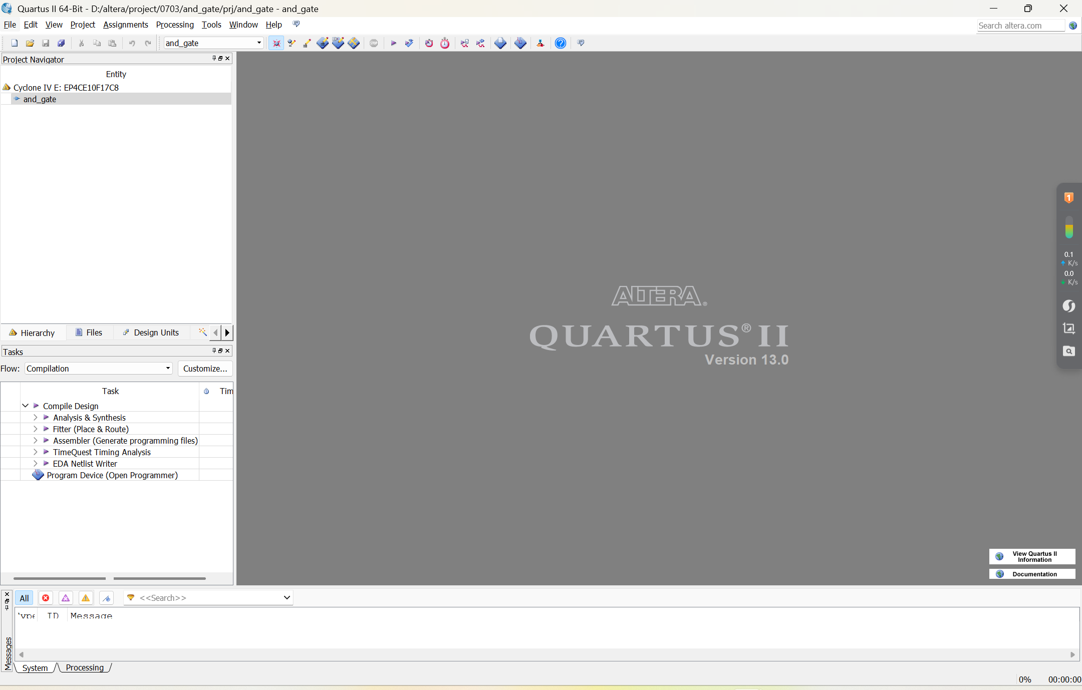 Quartus II 13.0使用教程（学习记录）_quartus13.0使用教程-CSDN博客