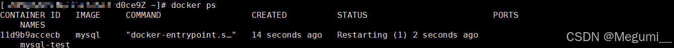 Docker安装最新的mysql报错，一直在重启（解决办法）docker Mysql一直在重启 Csdn博客