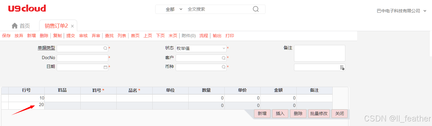 U9C的UI单据行号设置_u9开发 获取参数-CSDN博客