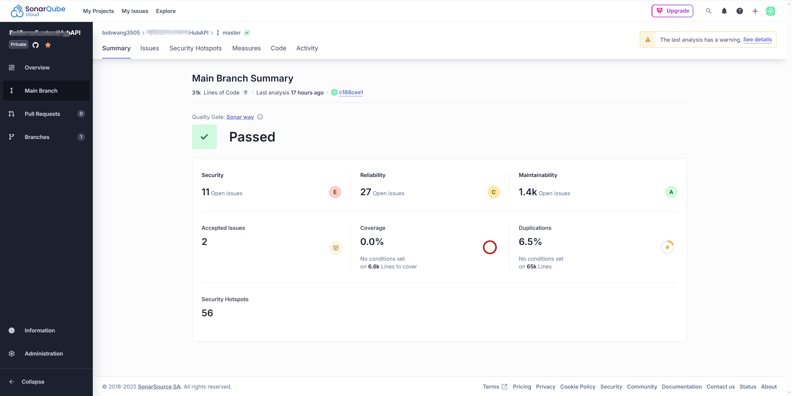 Github结合Sonarcloud代码扫描-CSDN博客