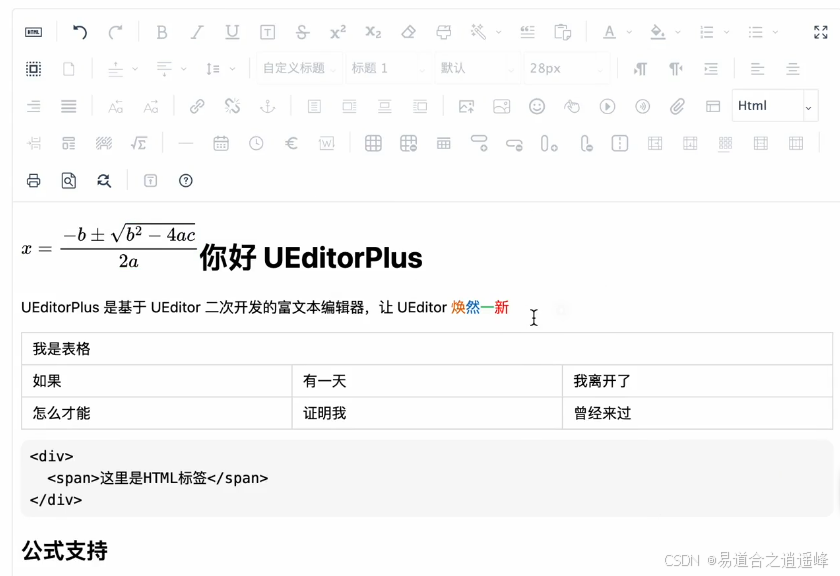 UEditorPlus 开源富文本编辑器-CSDN博客