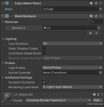 【Unity3D】关于MeshRenderer、MeshFilter组件相关与绘制过程_mesh renderer-CSDN博客