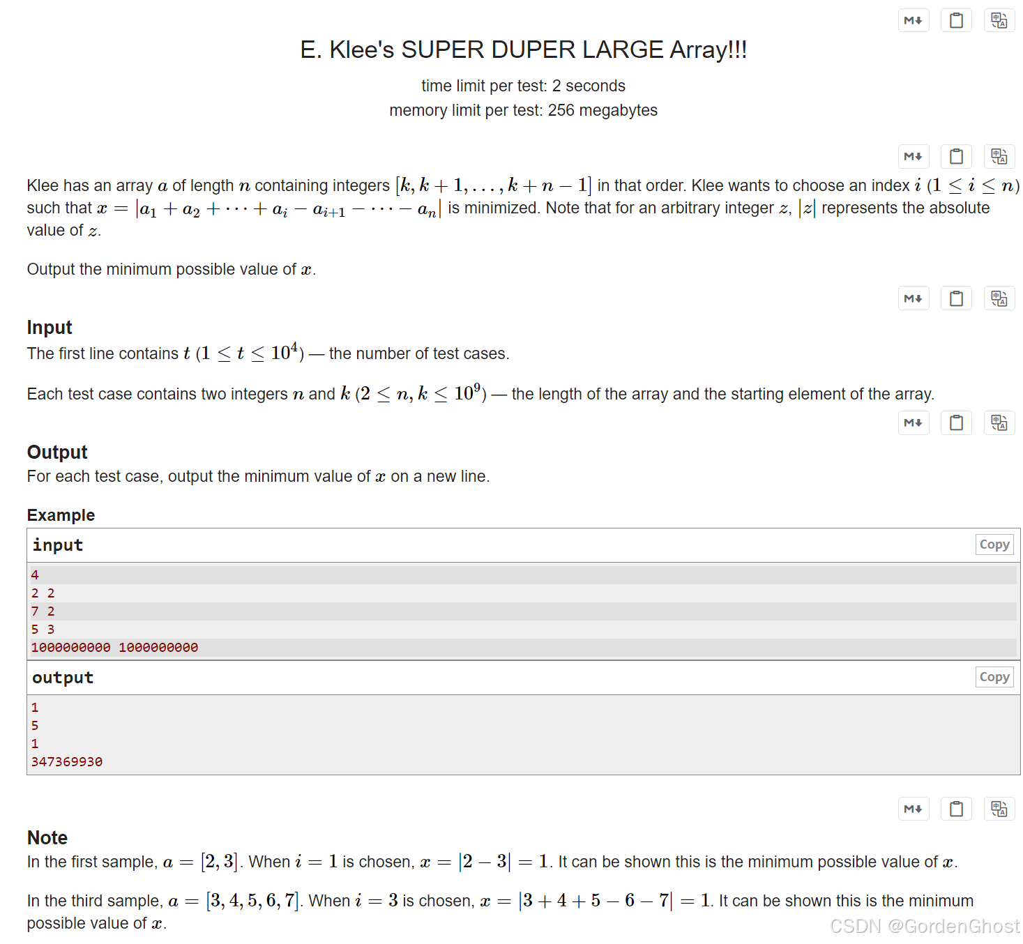 Klee‘s SUPER DUPER LARGE Array!!!（Round 971）_klee's super duper large array!!!-CSDN博客