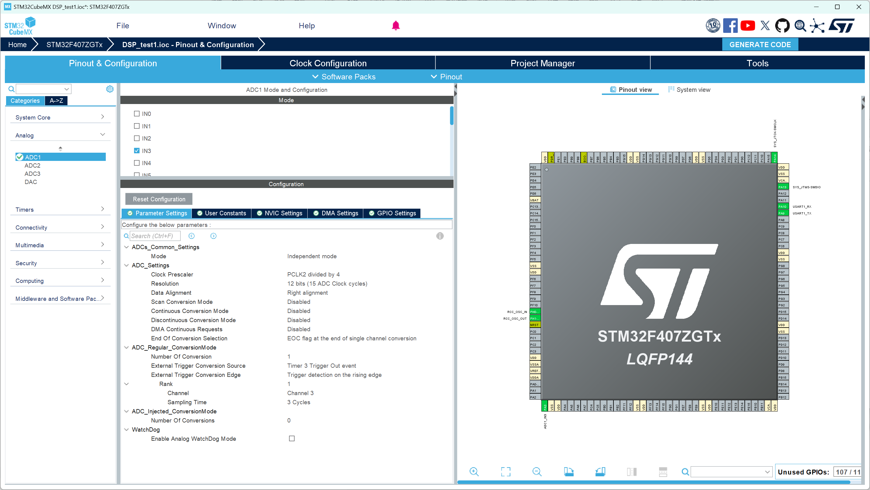 学习笔记（一）stm32 ADC+DMA+FFT 标准库+hal库_stmstm32 f103 adc标准库-CSDN博客