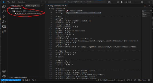 vscode中连接使用Ubuntu终端以及yolo相关训练环境配置_vscode wsl ubuntu-CSDN博客
