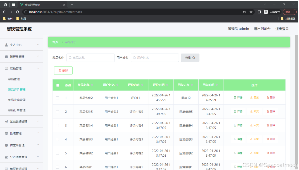 Java毕设项目ii基于spring Boot的餐饮管理系统的设计与实现 Csdn博客