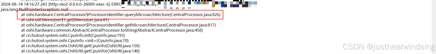使用Hutool封装的OshiUtil获取cpu占用率时报空指针异常-CSDN博客