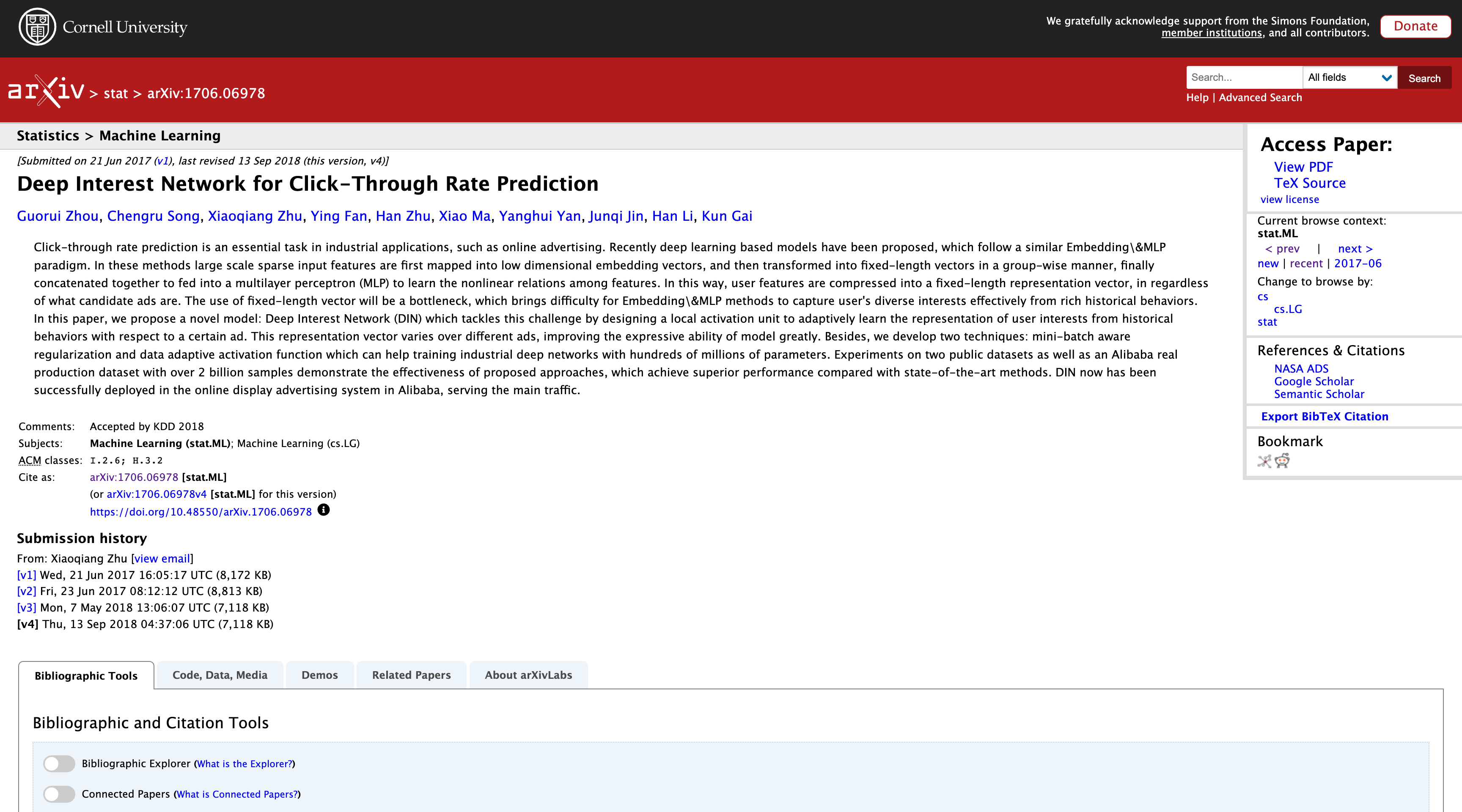 【新手必看】以DIN论文为例，手把手教你用透arXiv学术平台_arxiv author lookup-CSDN博客