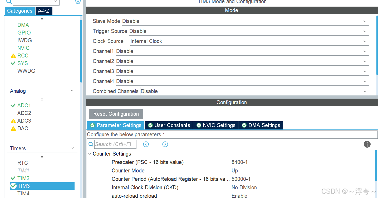 ADC多通道+DMA+TIM3+五次取平均+CubeMX配置_4 hal adc dma tim-CSDN博客