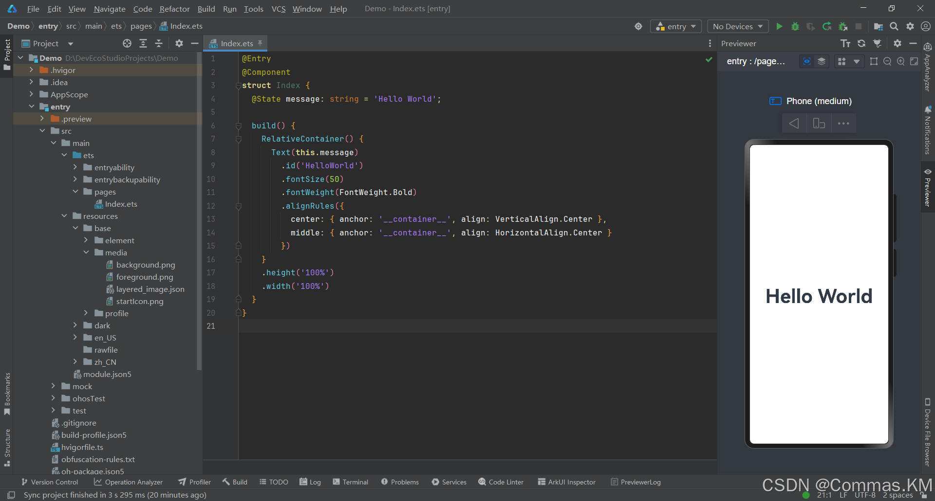 【鸿蒙HarmonyOS|第2期】鸿蒙开发初体验：解读 “Hello World” 代码_鸿蒙系统hello world-CSDN博客
