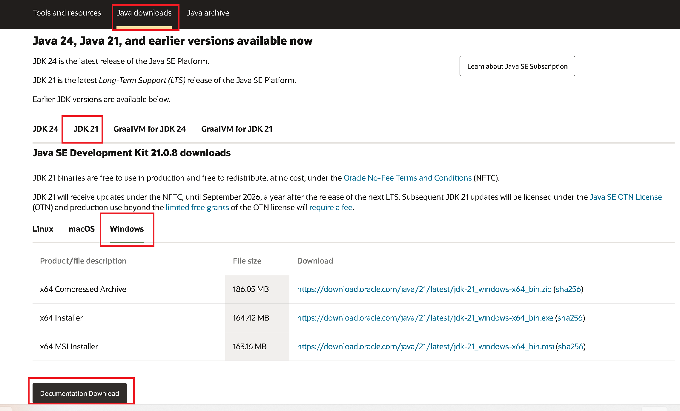Java：Oracle官网下载Java 的api离线文档（JAVA21版测试可用）_oracle官网java文档怎么下载-CSDN博客