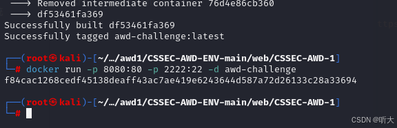 kali安装AWD环境的实验复现_kali+docker下awd环境搭建-CSDN博客