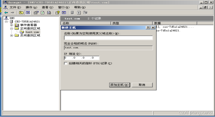 Windows server 2003 Dns（域名解析服务器）搭建过程_server2003配置dns-CSDN博客