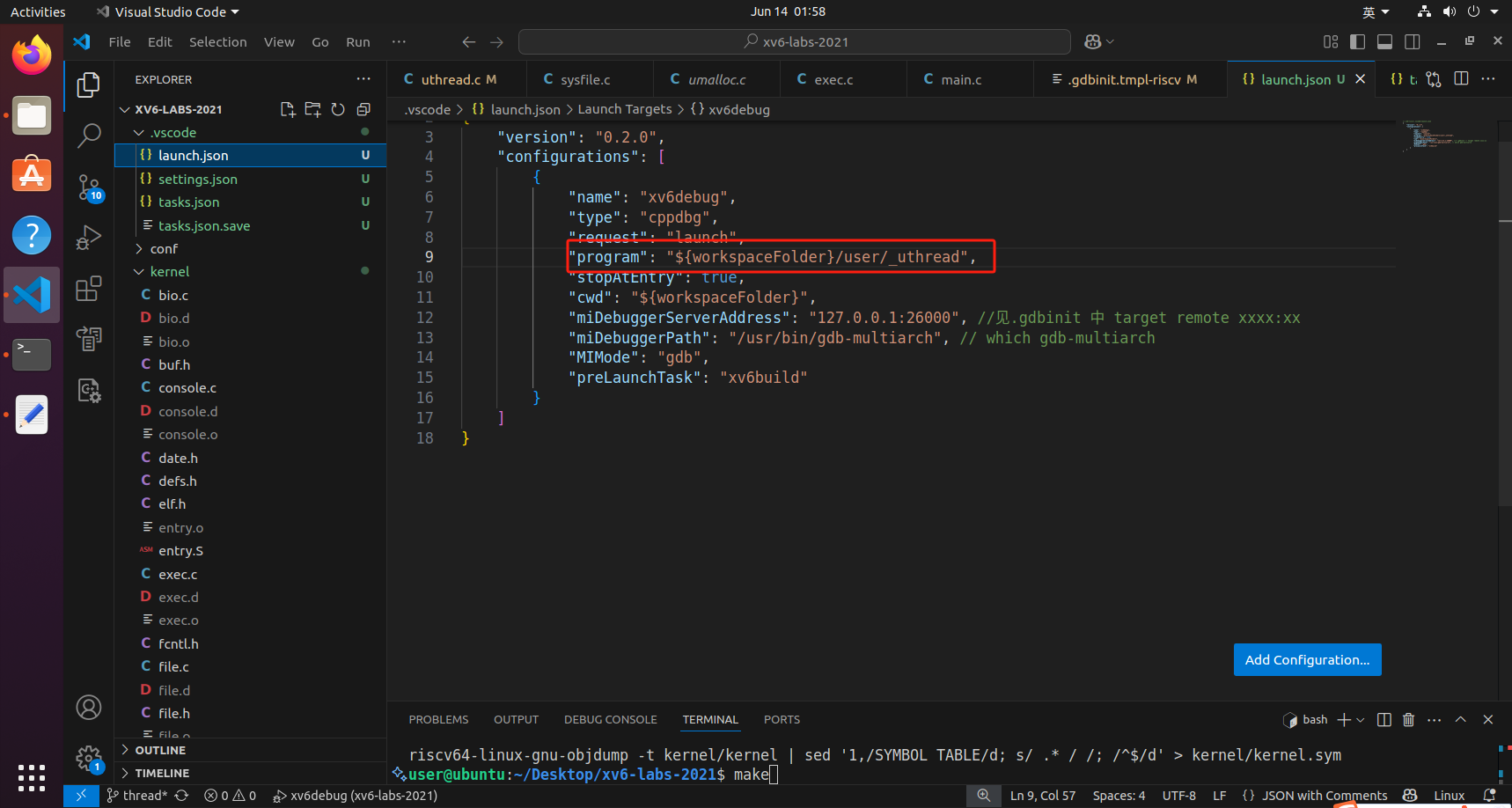 深圳大学操作系统综合实验：xv6-riscv VSCode/GDB 调试环境搭建踩坑与解决方案_risc-v在vscode搭建-CSDN博客