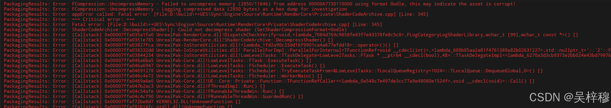 ue 5 打包错误汇总_packagingresults: warning: visual studio 2022 comp-CSDN博客
