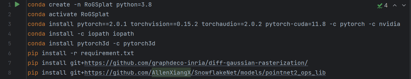 项目复现-RoGSplat: Learning Robust Generalizable Human Gaussian Splatting from Sparse Multi-View ...