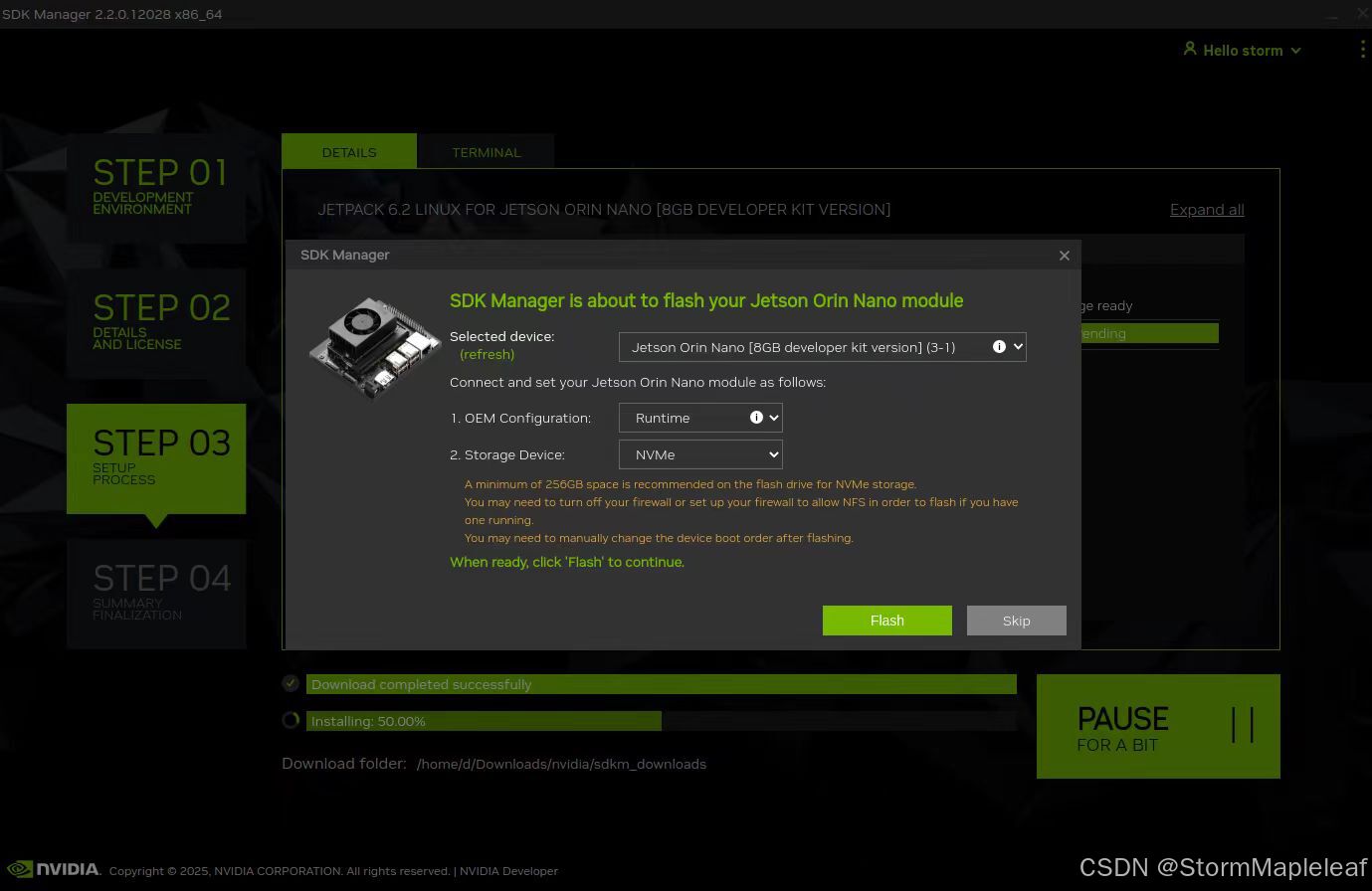 使用SDK Manager初始化Nvidia Jetson Orin Nano_sdkmanager-CSDN博客