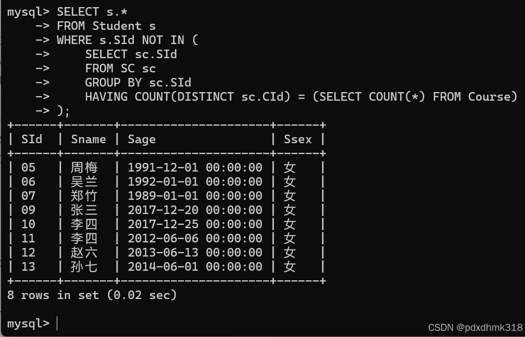 50道SQL练习题-CSDN博客