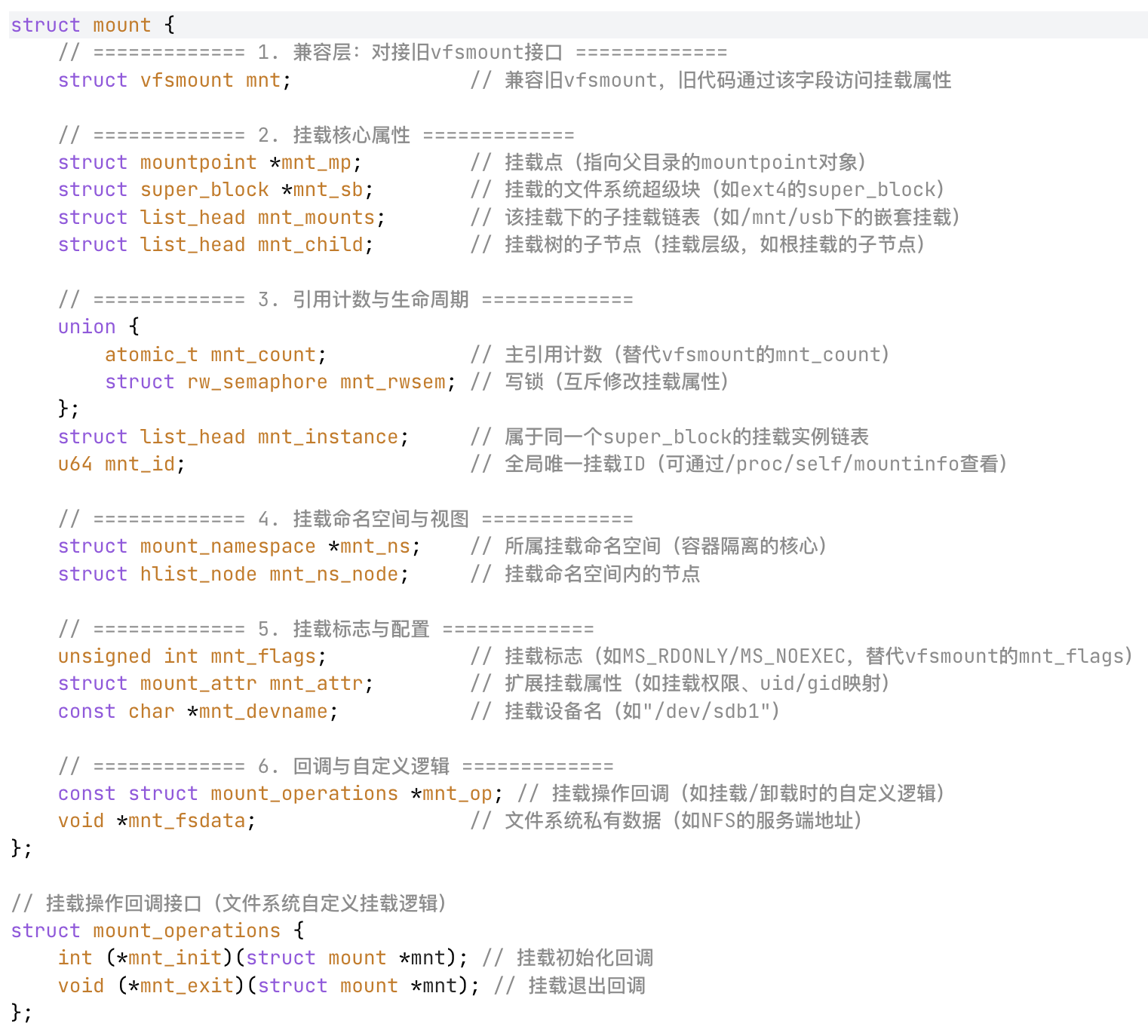 linux内核 struct mount 和 struct vfsmount-CSDN博客