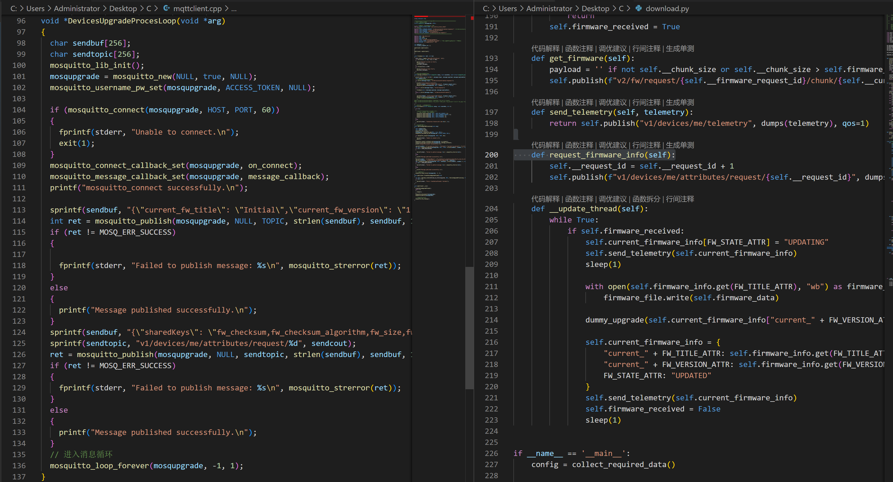 arm linux 用c/c++实现 mqtt 使用库mosquitto ,对接thingsboard RPC与验证OTA升级_thingsbaord 固件升级-CSDN博客