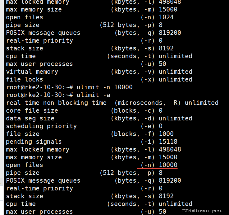 ulimit 命令介绍和使用案例_ulimit -a详解-CSDN博客