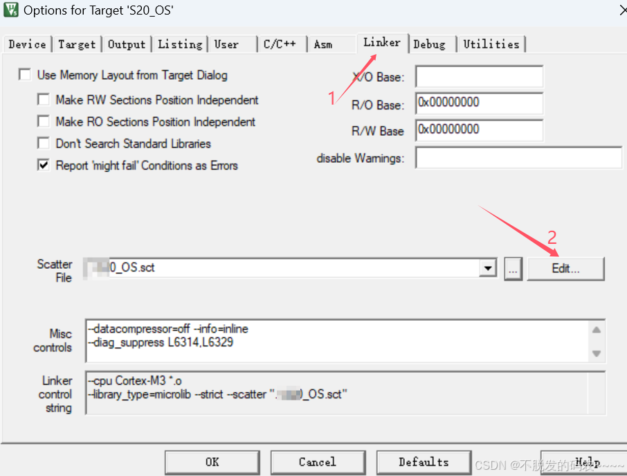 keil软件编译工程时报栈空间不足(Error: L6406E: No space in execution regions with)_C&C++-CSDN专栏