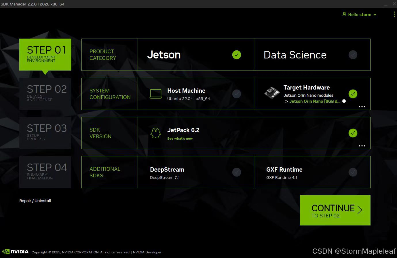 使用SDK Manager初始化Nvidia Jetson Orin Nano_sdkmanager-CSDN博客