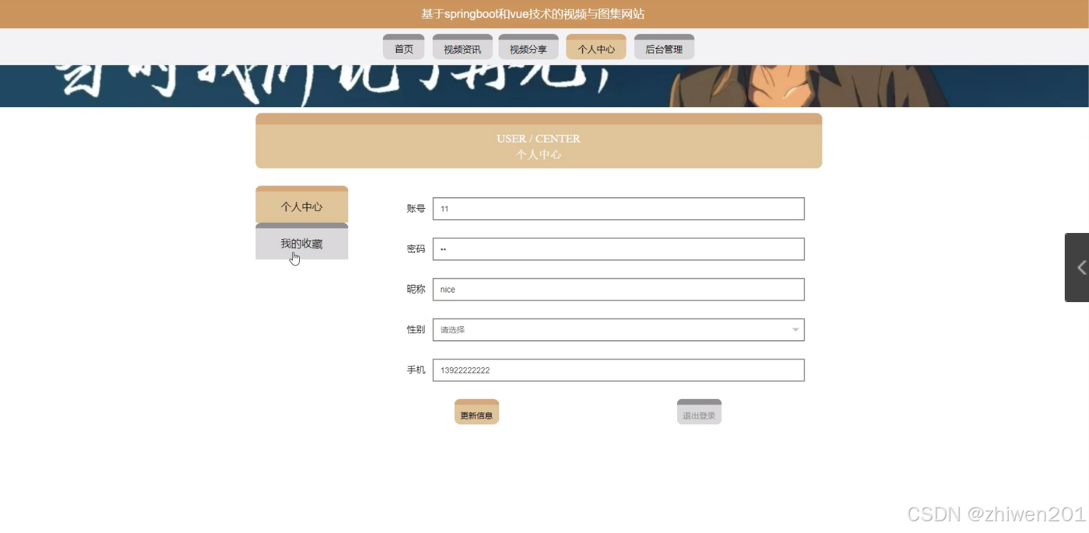 基于nodejsvue基于springboot和vue技术的视频与图集网站开题程序论文 计算机毕业设计 Csdn博客