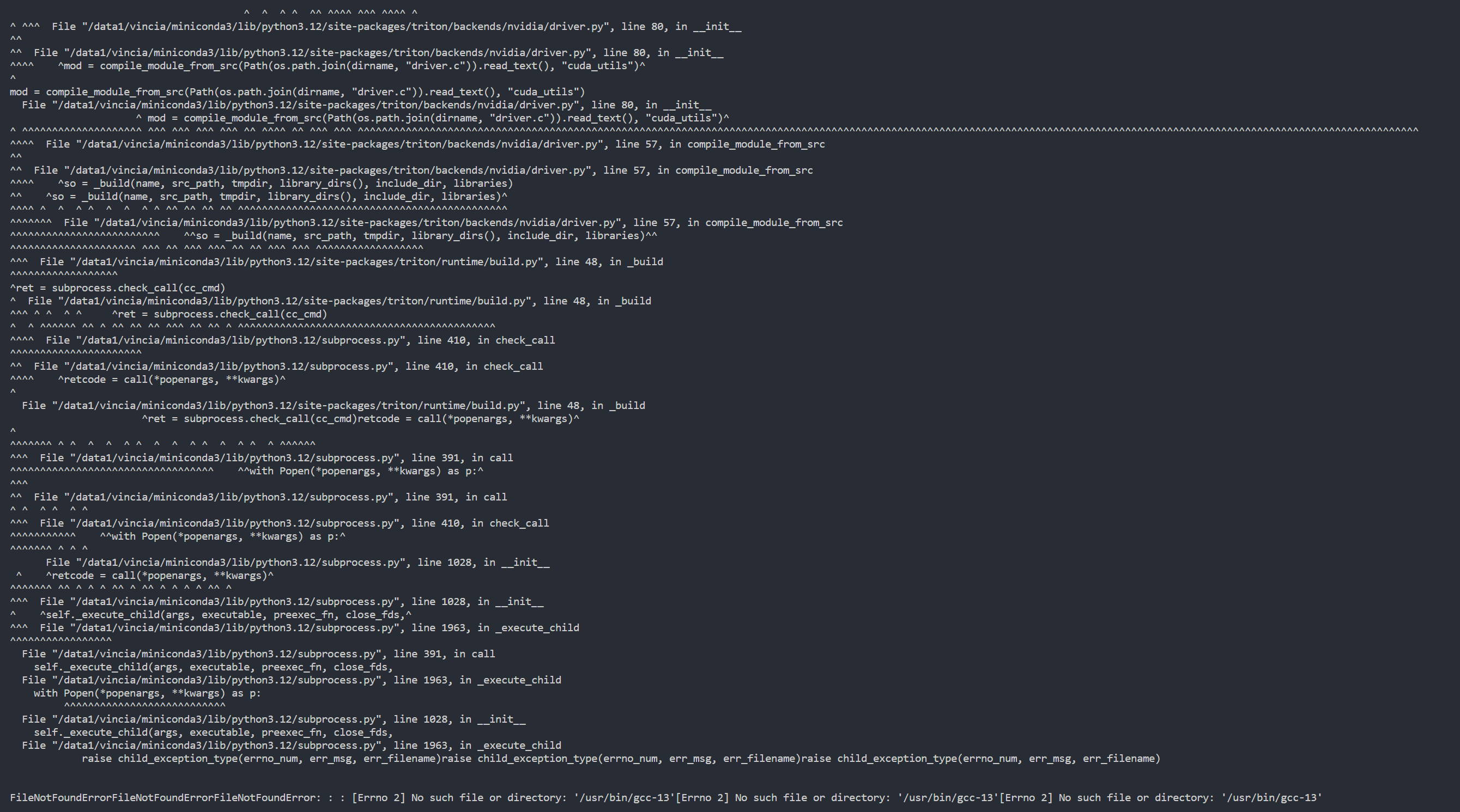 FileNotFoundError: ‘/usr/bin/gcc-13‘-CSDN博客