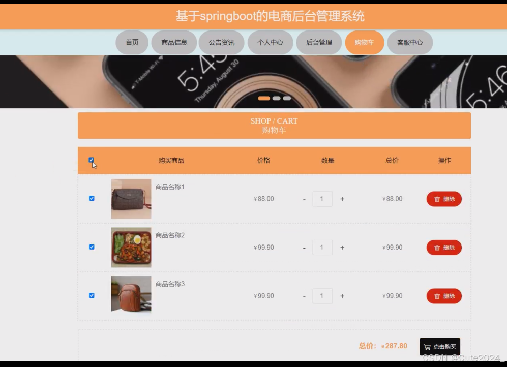 Springboot基于springboot的电商后台管理系统t094u（程序源码数据库调试部署开发环境）基于springboot的
