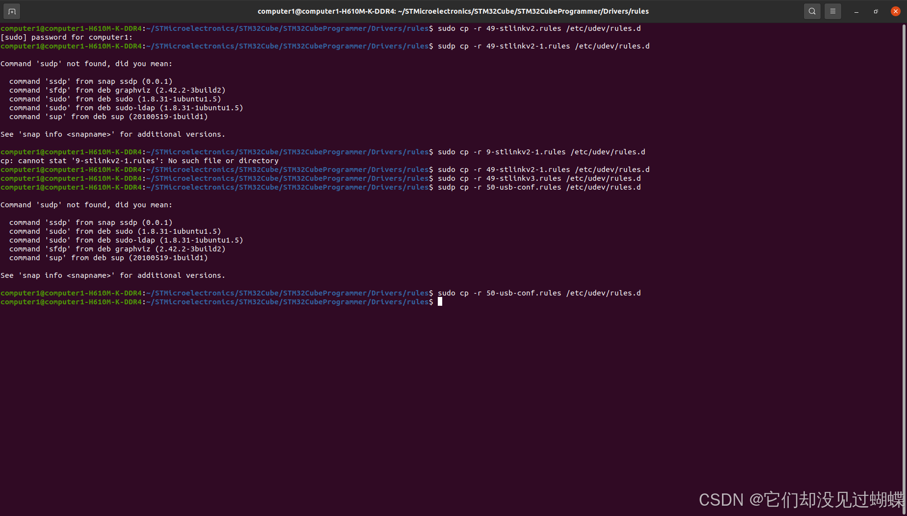 Ubuntu 20.04 LTS系统下 STM32软件的STLINK-V3MINI连接_ubuntu stlink-CSDN博客