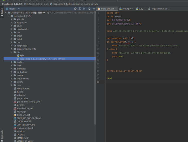安装Deepspeed依赖包——Windows系统_windows安装deepspeed-CSDN博客