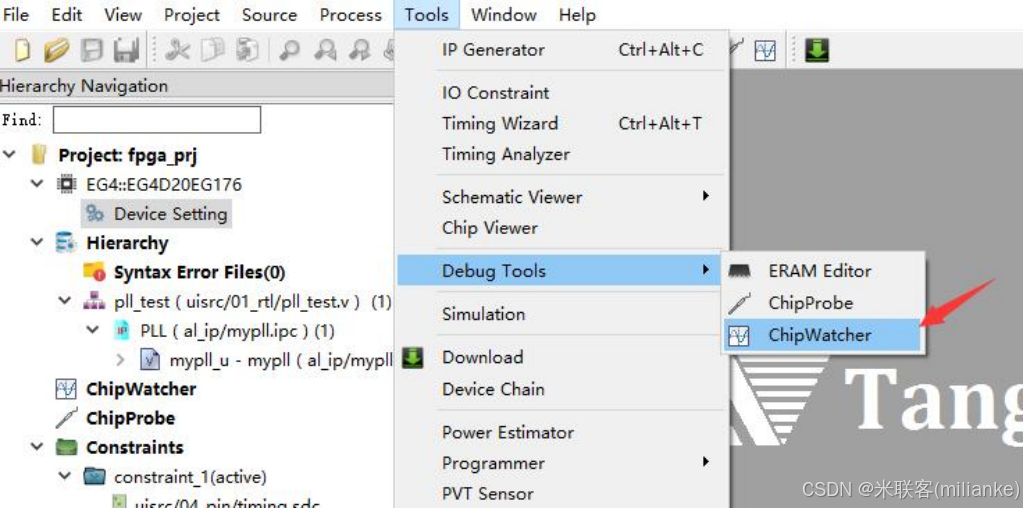 [米联客-安路-EG4D] FPGA基础篇连载-04安路TD开发工具在线调试FPGA_安路fpga-CSDN博客