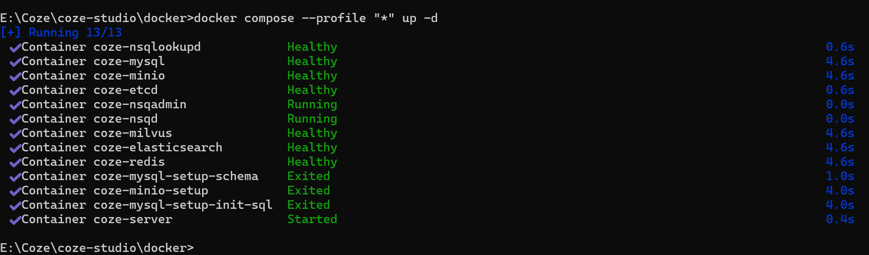 Coze应用实战：Coze Studio 一键部署指南_dependency failed to start: container coze-elastic-CSDN博客