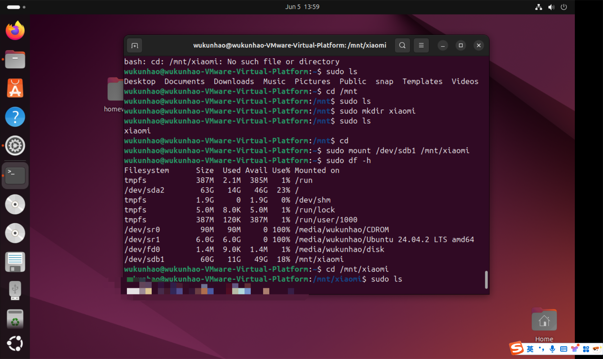 虚拟机上mount挂载U盘使用-CSDN博客