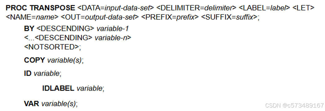SAS-proc transpose转置_sas转置-CSDN博客