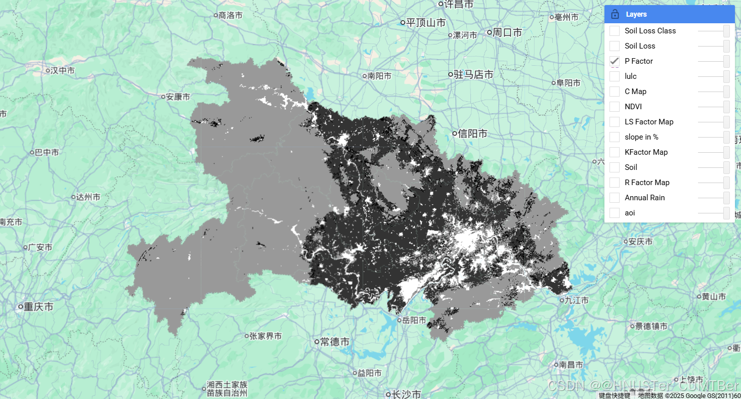 基于 GEE 利用通用土壤流失方程 Universal Soil Loss Equation（USLE）结合 CHIRPS、Sentinel ...