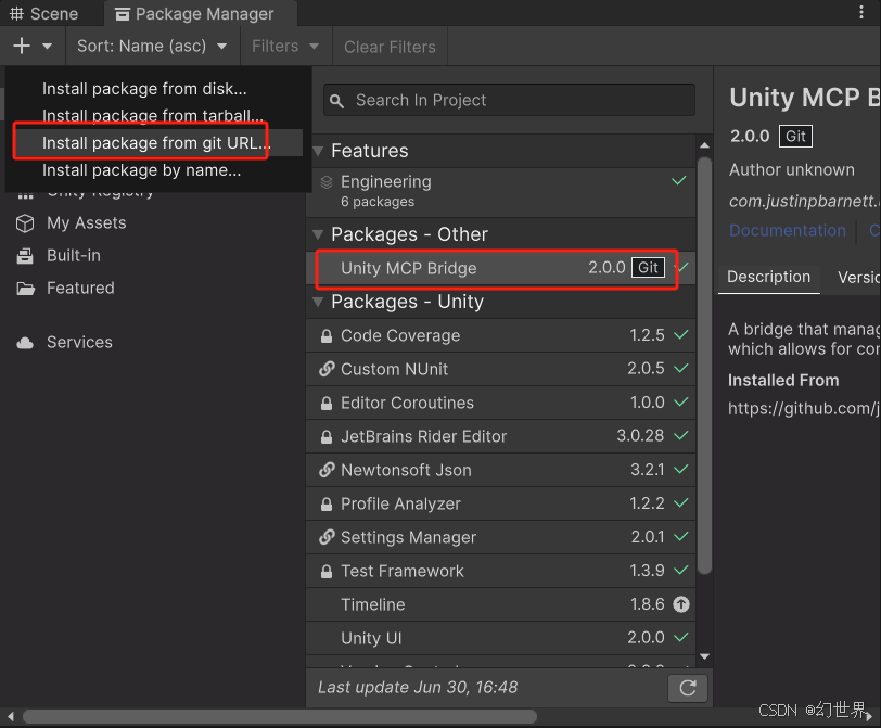 【Unity开发小技巧】UnityPackageManager 通过Install package from git URL.失败报错“找不到Git”和“网络访问失败”：_no 'git ...