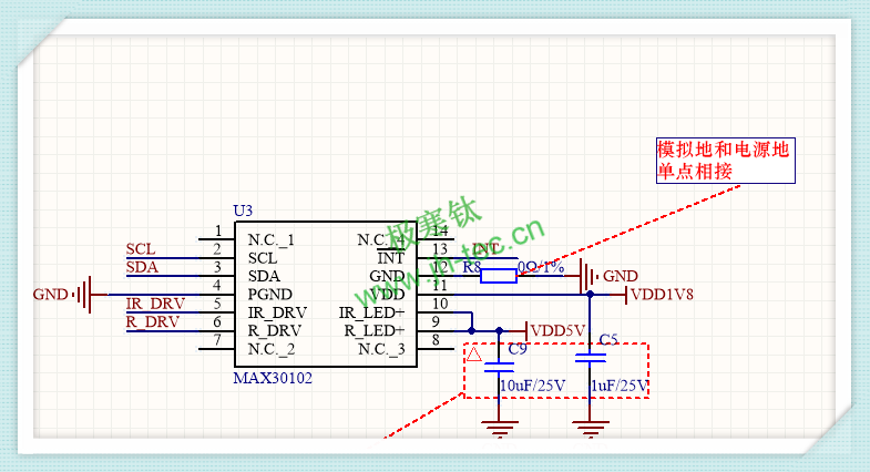 MAX30102、MAX30100原理图电路图PCB设计以及注意事项_max30102电路图-CSDN博客