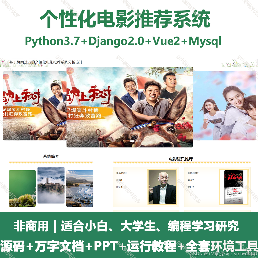 基于Python+Django协同过滤的个性化电影推荐系统-CSDN博客