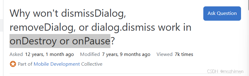 【Android】为什么不在Activity的onDestroy或者onPause关闭弹窗_android ondestroy 弹窗-CSDN博客