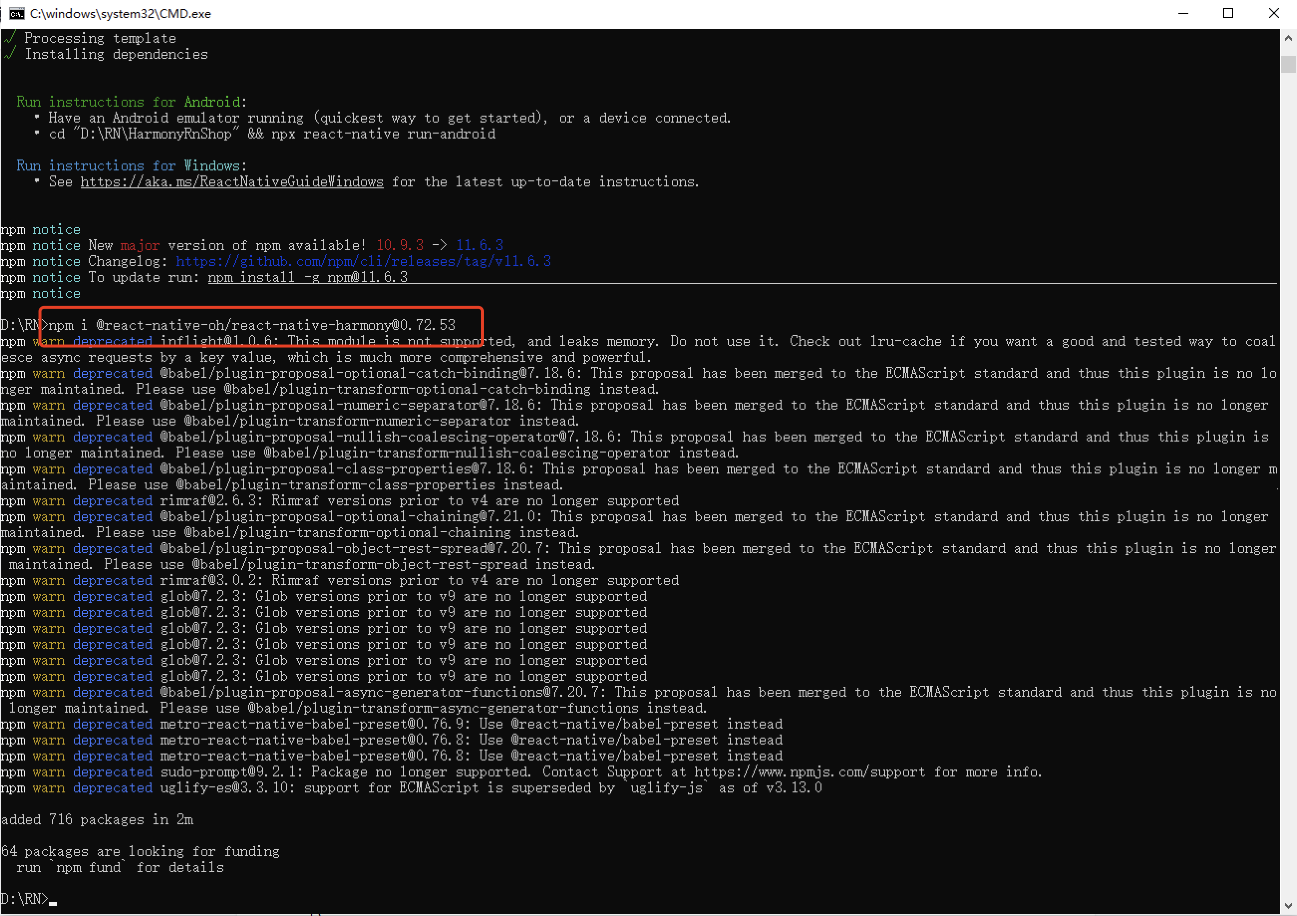 React Native跨平台鸿蒙开发实战系列(五)：创建React Native工程_鸿蒙创建rn工程模板怎么来的-CSDN博客