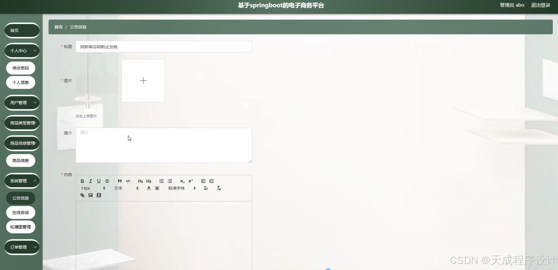 Java计算机毕业设计基于springboot的电子商务平台（开题程序论文）基于java的电子商务平台的设计与实现论文文献 Csdn博客