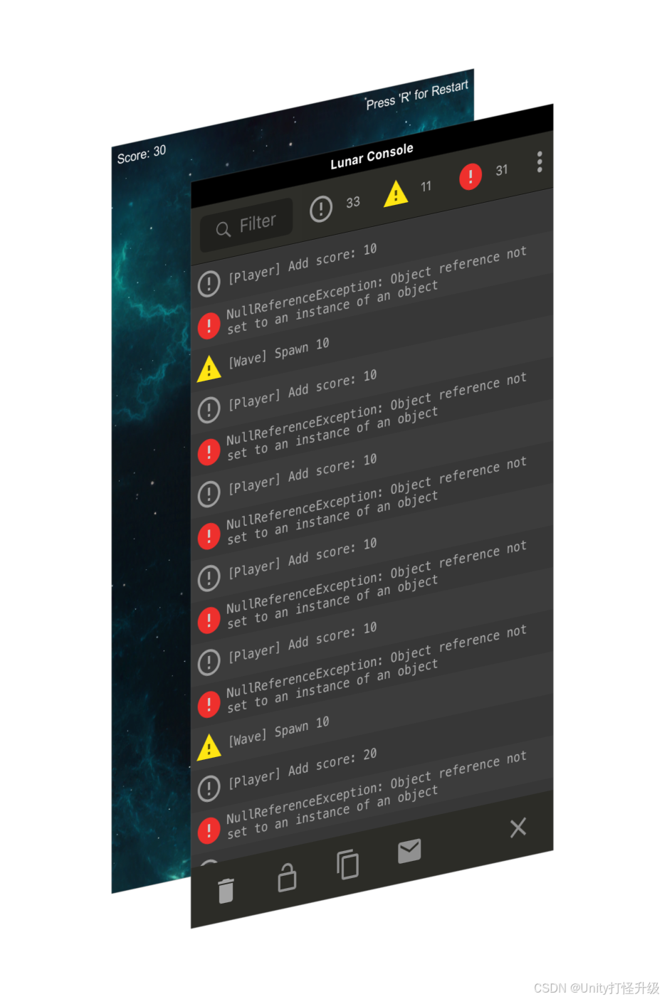 【Unity插件】Lunar Console：移动平台日志系统_lunarconsole-CSDN博客