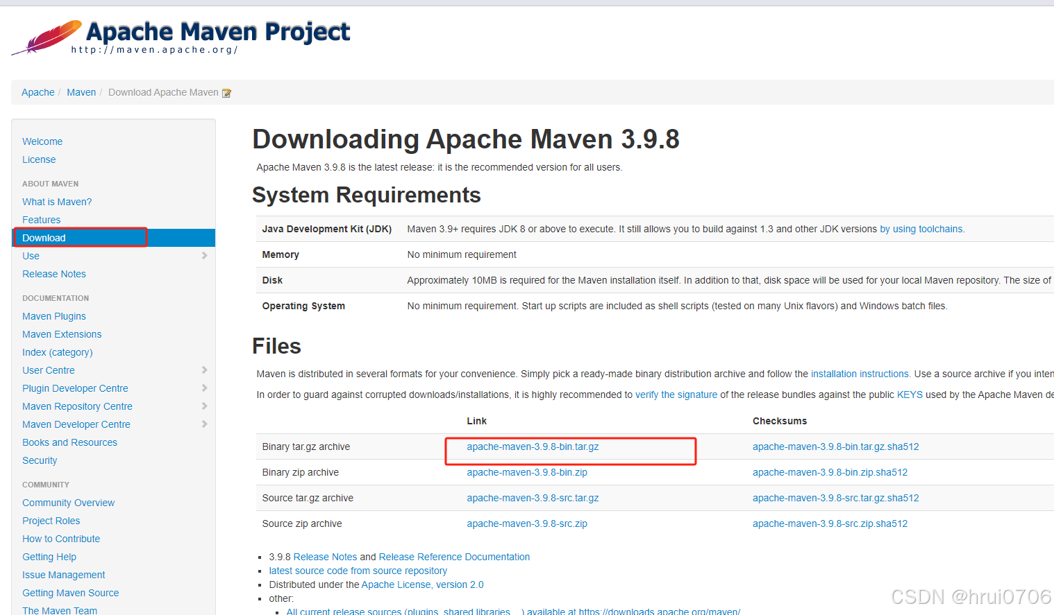 Linux安装Maven_maven3.9.8-bin.tar.gz-CSDN博客