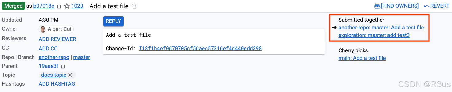 Gerrit解决多仓提交关联问题_gerrit topic-CSDN博客