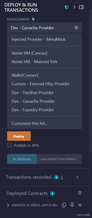 项目实训第一周 remix / ChainIDE 部署智能合约_remix智能合约-CSDN博客