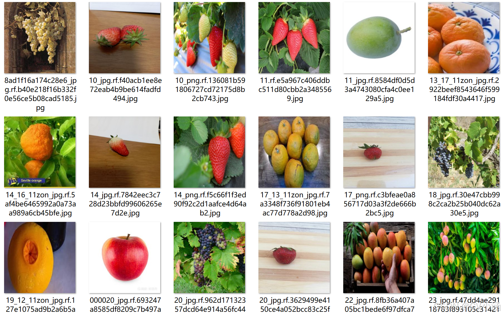 【数据集】【yolo】【目标检测】水果分类识别数据集 7676 张，yolo水果分类识别算法实战训练教程，yolo水果分类识别毕业设计。水果数据集 Csdn博客