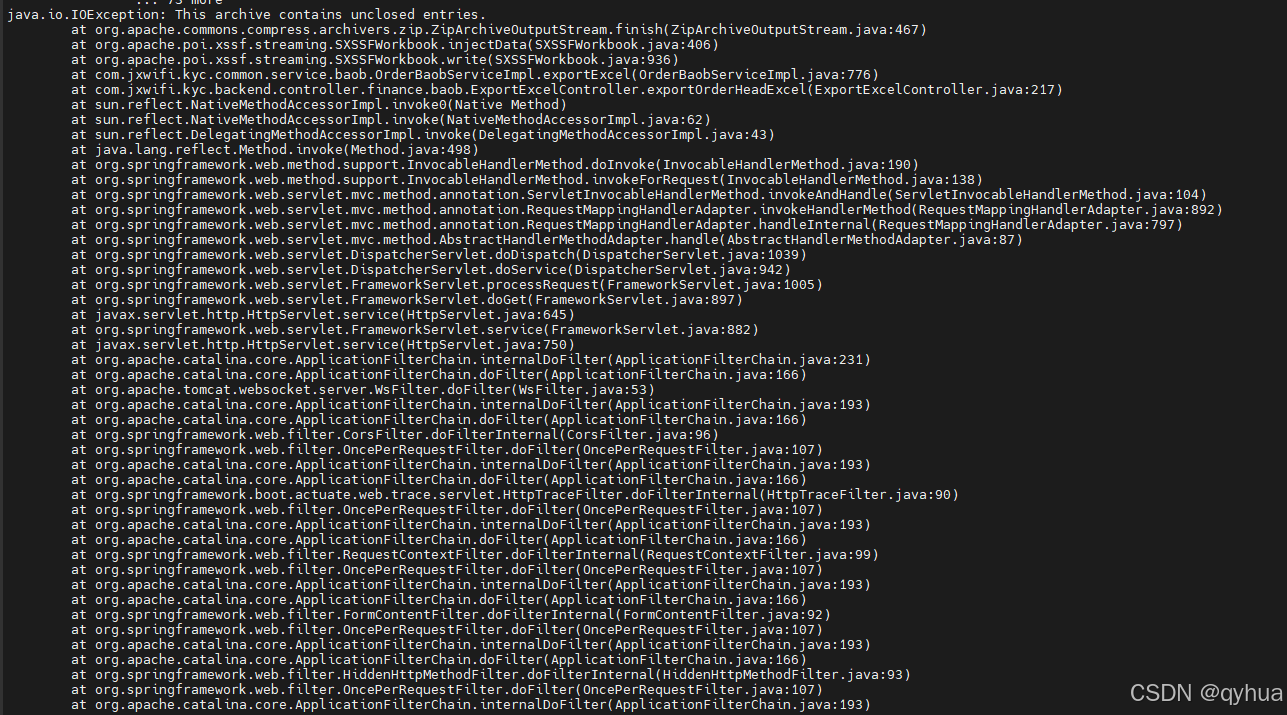 poi导出This archive contains unclosed entries错误解决-CSDN博客